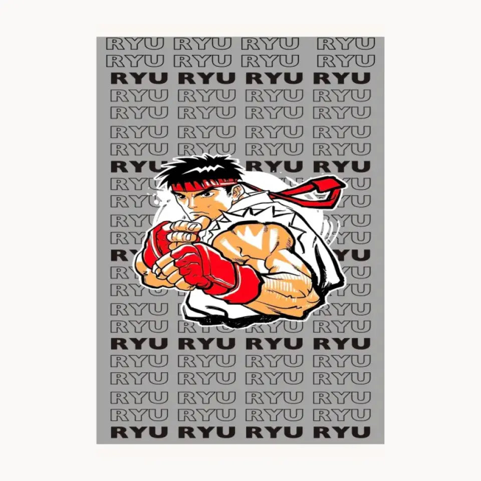 Ryu-Fictional Character Metal Poster